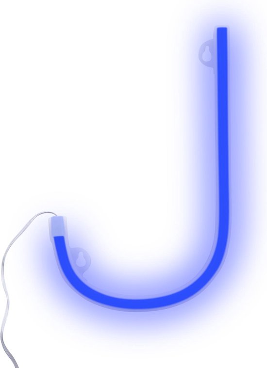 Neon LED Letter Blauw Blue J | bol.com