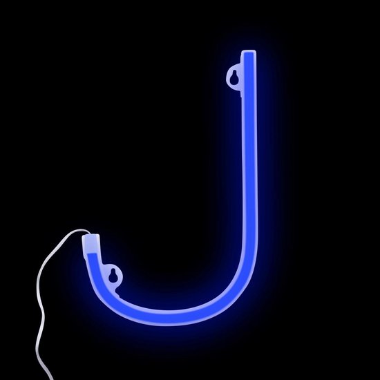 Neon LED Letter Blauw Blue J | bol.com