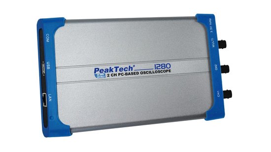Peaktech 1280 - PC oscilloscoop - 60 MHz - 2 kanaals - 500 MS/s - USB ...