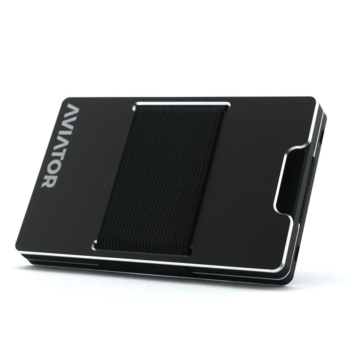 Aviator - Slide edition - ultimate slim RFID wallet - Obsidian Black ...