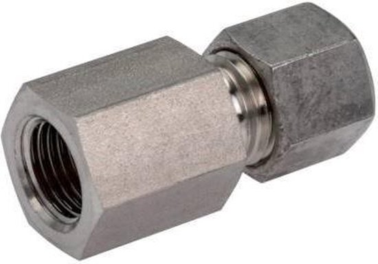 G 3/4'' x 22L RVS Rechte Knelfitting 160 Bar DIN 2353 - FL2S-FO-ST-034G-22-L | bol