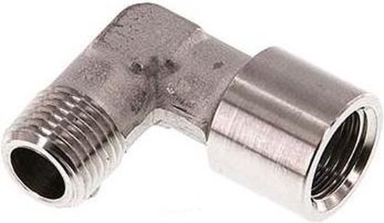G 1/2'' x R 1/2'' F/M RVS L-Fitting 90graden 150 Bar - FL2E-FM-S-012GR | bol