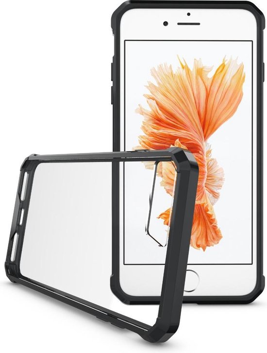 Iphone 7 Plus Back cover Transparant Air Hybrid Zwart | bol.com