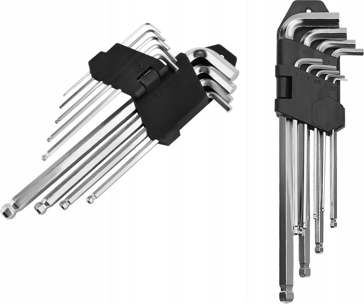 Inbussleutel Set - Inbus Sleutels Met Houder & Kogelkop - 9-Delig ...