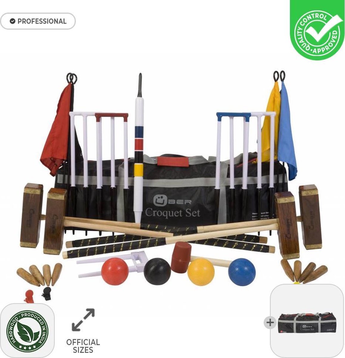 Croquet - Professional - 16mm - Officieel - Met Luxe Tas Klasse en ...