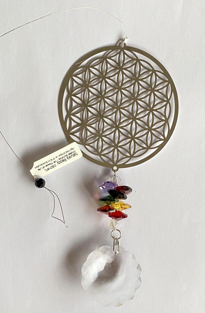 Spinner COSMO HANGER FLOUWER OF LIFE / LEVENSBLOEM 9.5 cm MET CRYSTAL ...