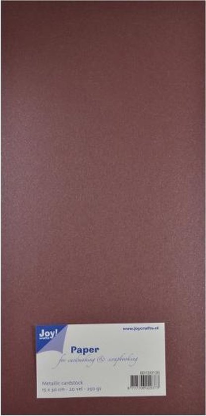 Joy! crafts Papierset Metallic - donker rood 8013/0135 15x30cm, 20 vel ...