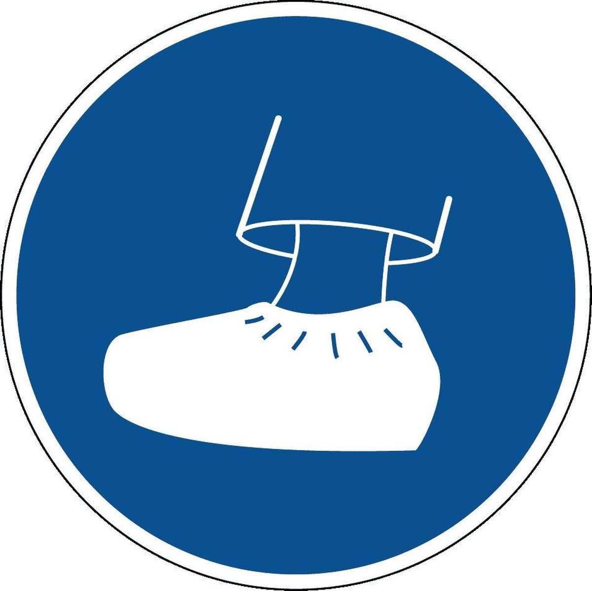 Overschoen verplicht sticker 50 mm - 10 stuks per kaart | bol.com