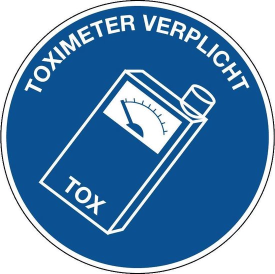 Toximeter verplicht sticker 200 mm | bol.com