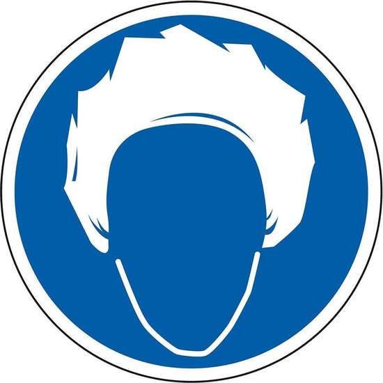 Haarnet dragen verplicht sticker 100 mm | bol