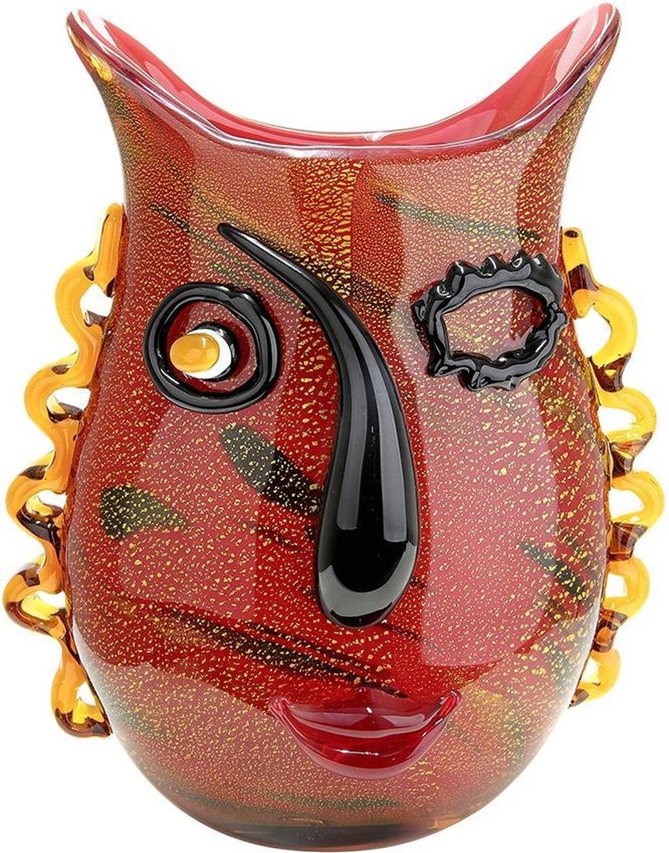 Design vaas - decoratie vaas - vaas met gezicht goldy | bol.com