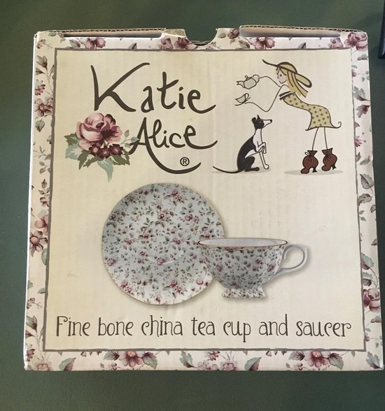 Katie Alice white floral cup and saucer, nieuw, doosje beschadigd | bol.com