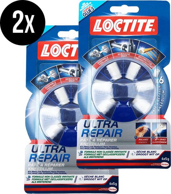 Loctite Ultra Repair Kneedlijm 6x5g x2 - Voordeelverpakking | bol