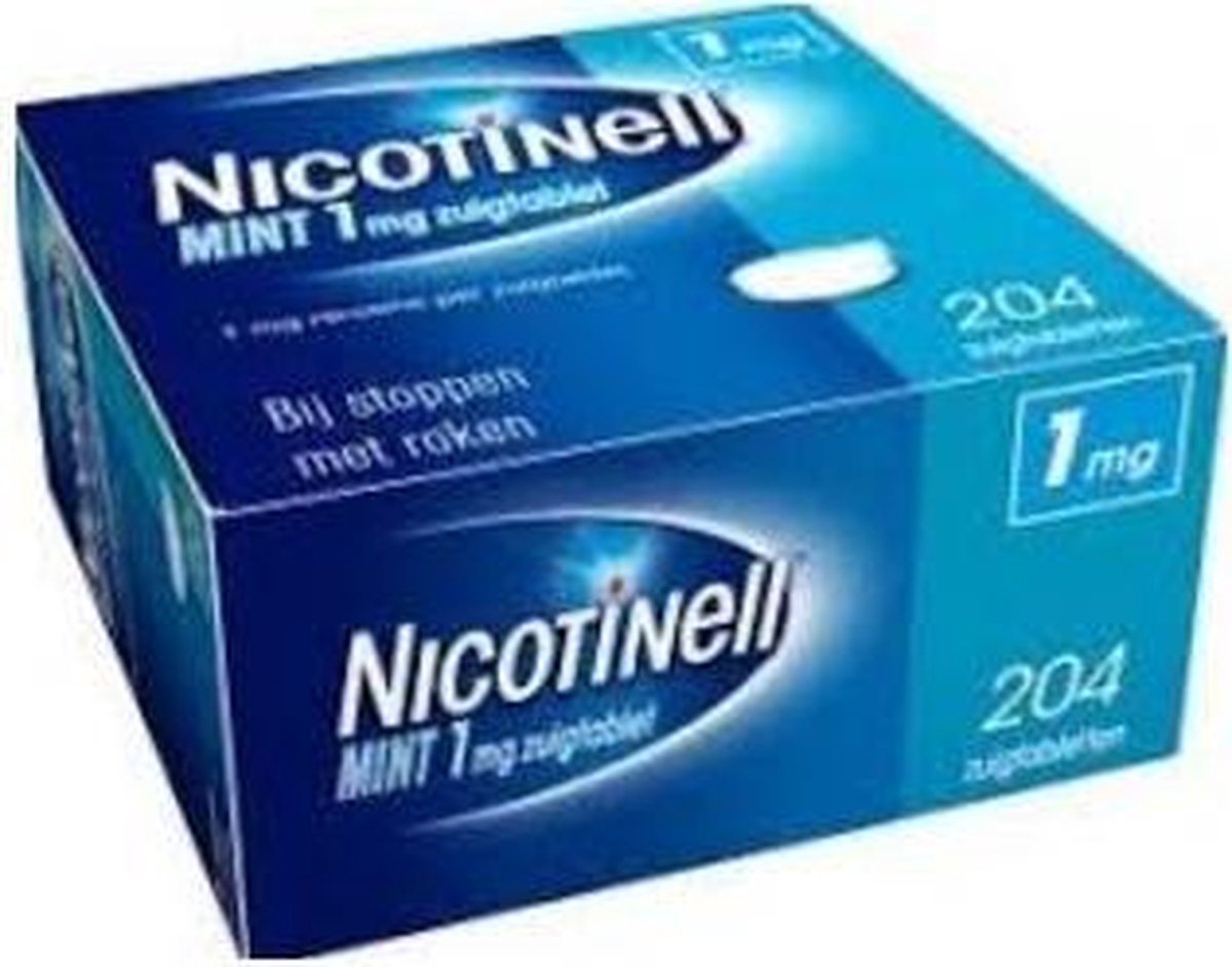 Nicotinell cool mint 1 mg zuigtablet - stoppen met roken - 204 stuks ...