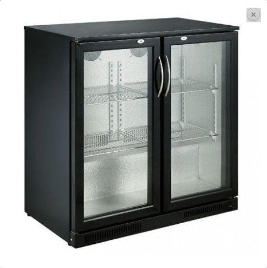 Horeca Drank Bar Koeling 2 Glasdeuren Zwart | 198 Liter | bol.com