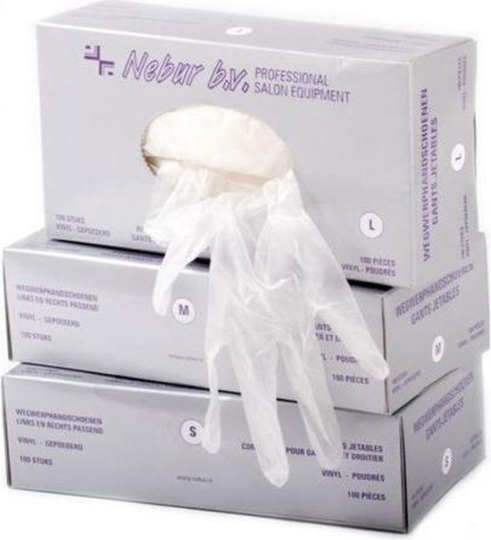 Nebur Vinyl-Handschoenen Classic gepoederd L | bol