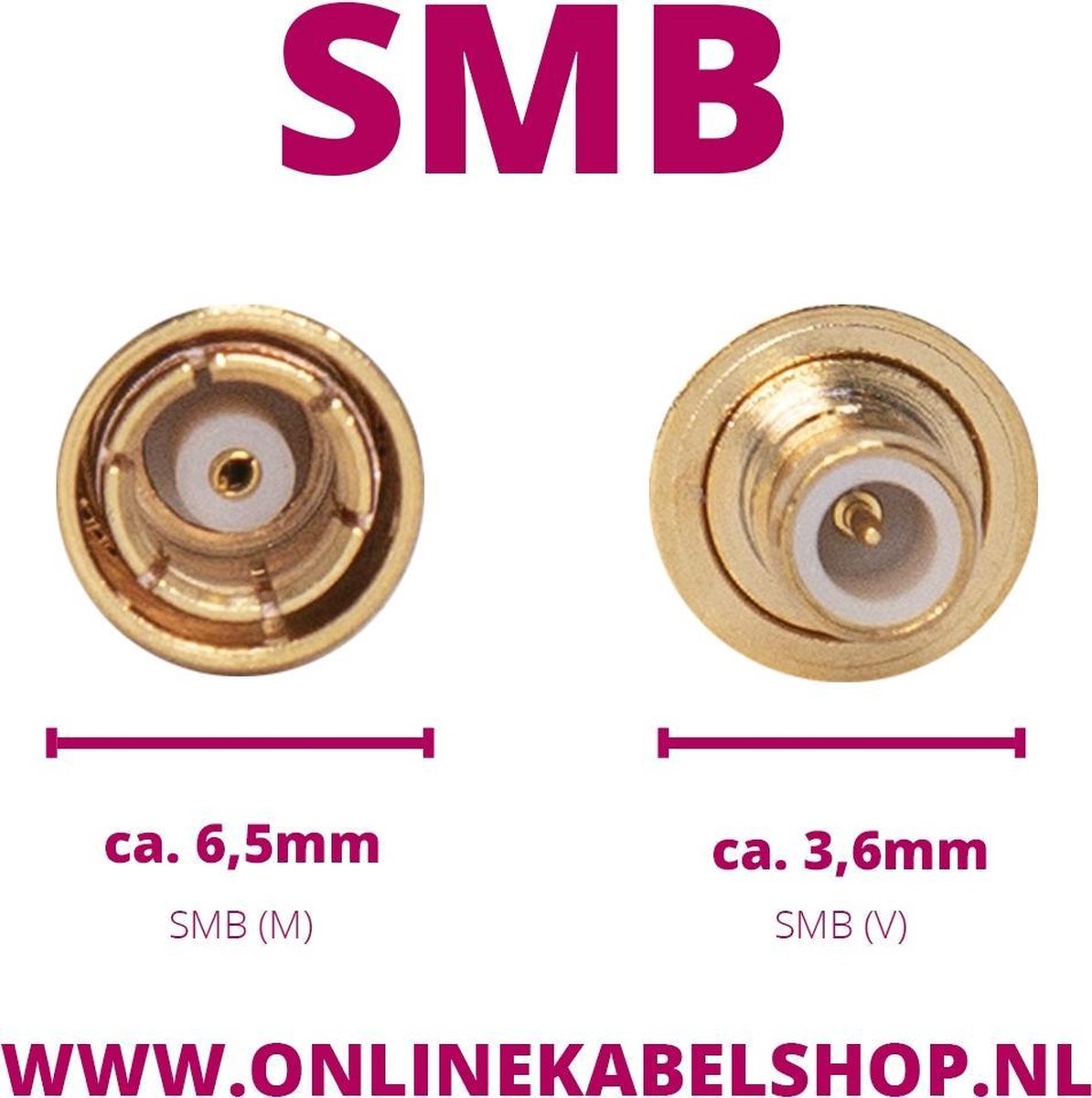 SMA (v) - SMB (m) adapter - 50 Ohm | bol.com