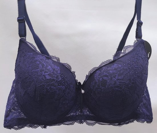 Bh 95E donkerblauw met kant | bol
