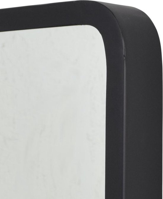 LOFT42 Mirror Spiegel Vierkant Zwart - Industrieel - Metaal - 42x42 | bol