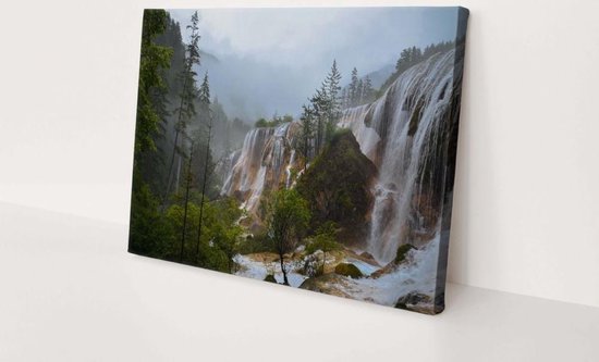 Waterval | 150 x 100 CM | Canvasdoek voor buiten | Schilderij | Outdoor ...