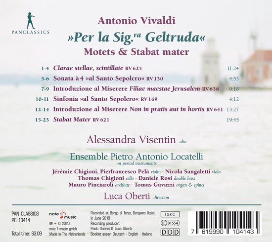 Alessandra Visentin, Ensemble Pietro Antonio Locatelli, Luca Oberti ...