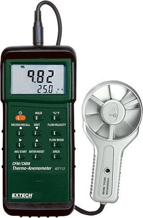 Extech 407113 - anomometer - robuust - metalen schroef | bol