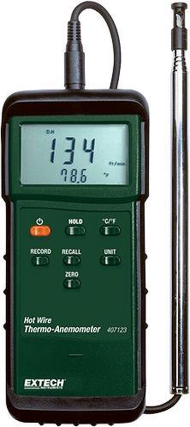 Extech 407123 - hot wire anemometer - thermometer - robuust | bol