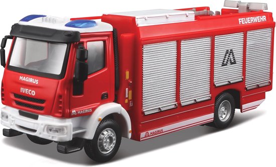 Bburago IVECO MAGIRUS RW FEUERWEHR 1:50 rood/wit/grijs | bol.com