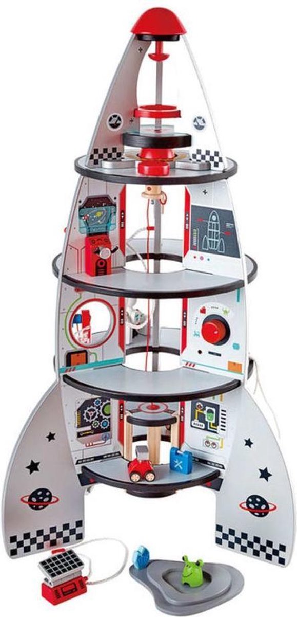 Hape Houten Ruimte Raket 4 Verdiepingen | bol
