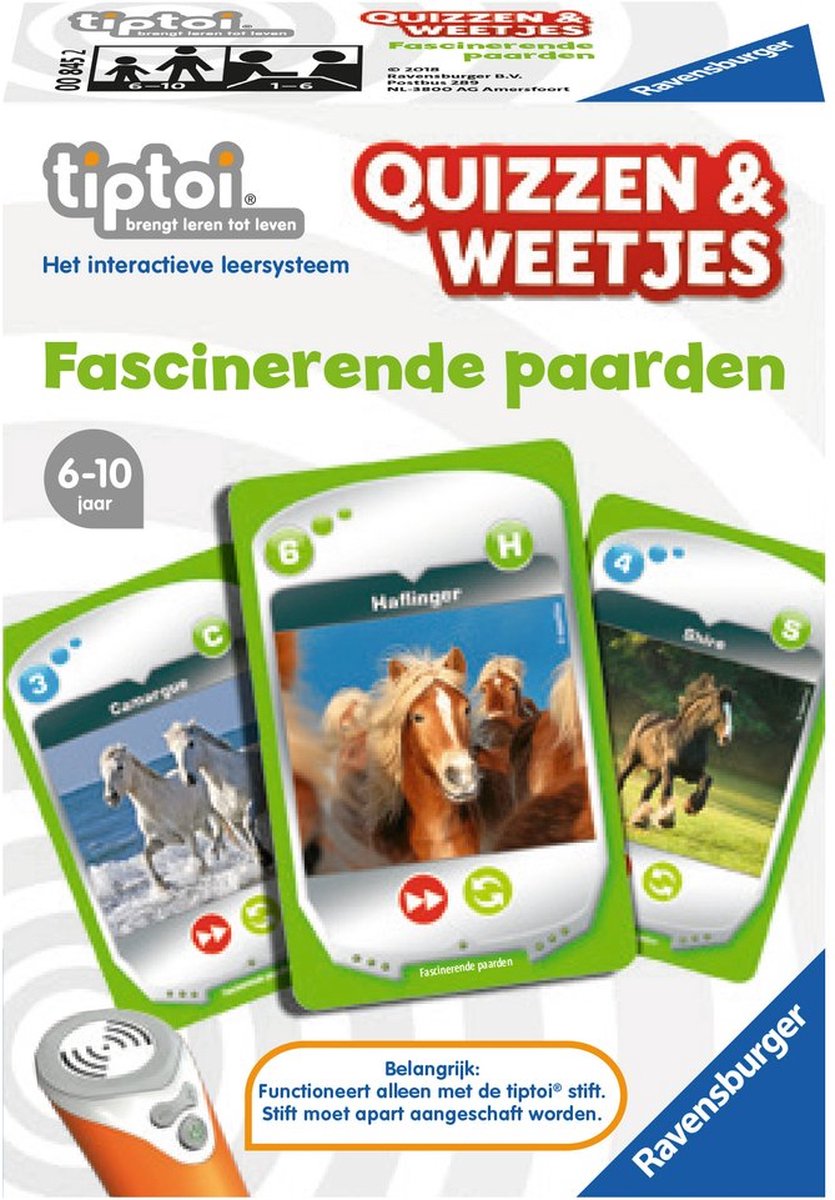 tiptoi® Quizzen & Weetjes Fascinerende Paarden - Ravensburger ...