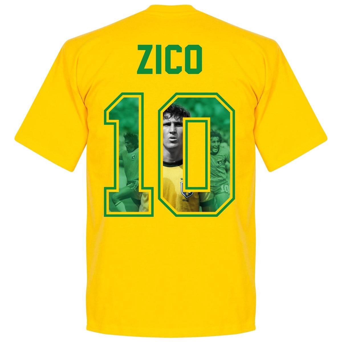 Brazilië Zico 10 Gallery Team T-Shirt - Geel - XL | bol.com