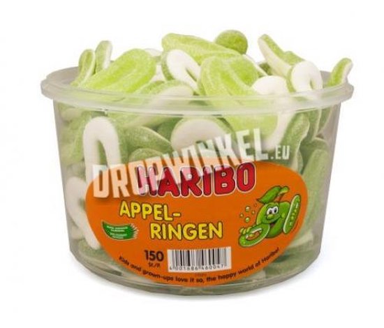 Haribo - Sour Apple Rings - 150 pieces | bol