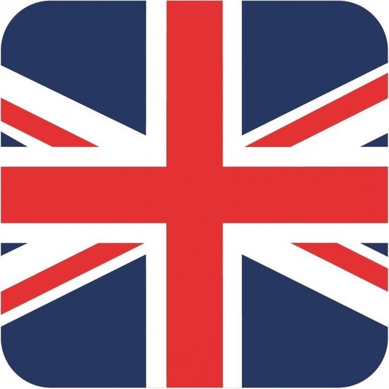 60x Bierviltjes Groot Brittannie vlag vierkant - Verenigd koninkrijk/UK ...