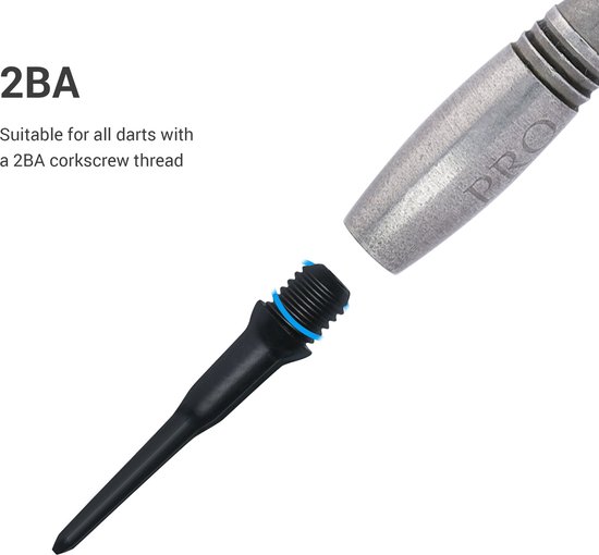 kwmobile 50x dart points van kunststof - Set van 50 dartpunten 2BA - 22mm lengte -... | bol