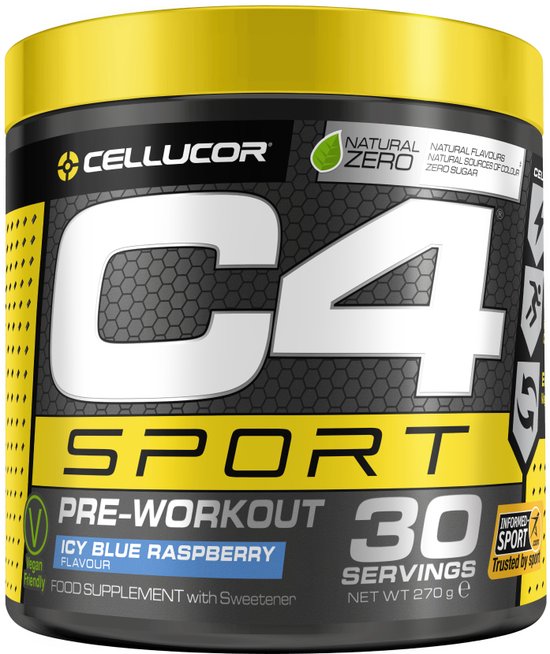 Cellucor C4 Sport Pre Workout - Ice Blue Raspberry Pre-Workout Poeder ...