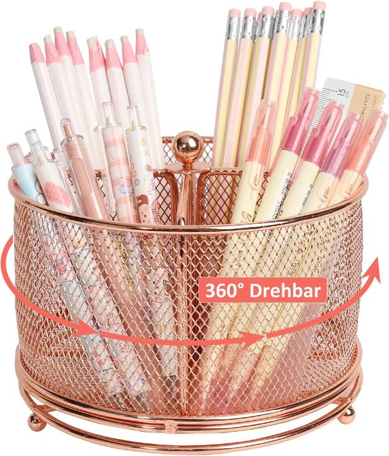 Pennenhouder Bureau draaibare pennenhouder opslag pennenhouder 4 vakken ...