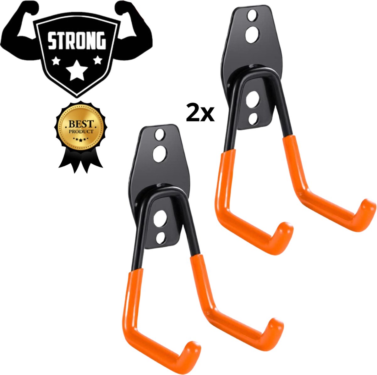 Blue 99 -Sterke Dubbele ophanghaken - 2 Pack - Garage ophanghaak ...