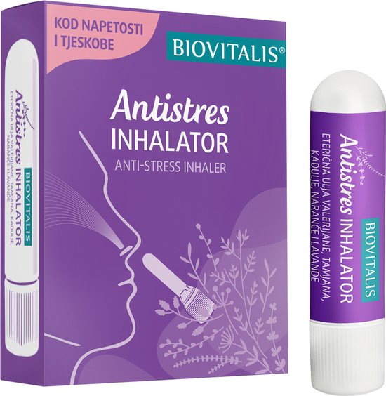 BIOVITALIS - Antistress Inhalator - Aromatherapie - Etherische Olie - Ontspanning - 1,5 g | bol