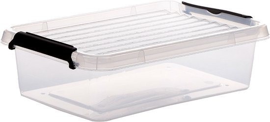 Five® Doorzichtige opbergbox met clipsluiting 3 liter laag - 3 liter ...