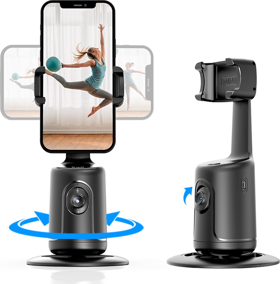 Face Tracking 360 Tripod - Smart AI Camera - Handsfree - 360 Face ...