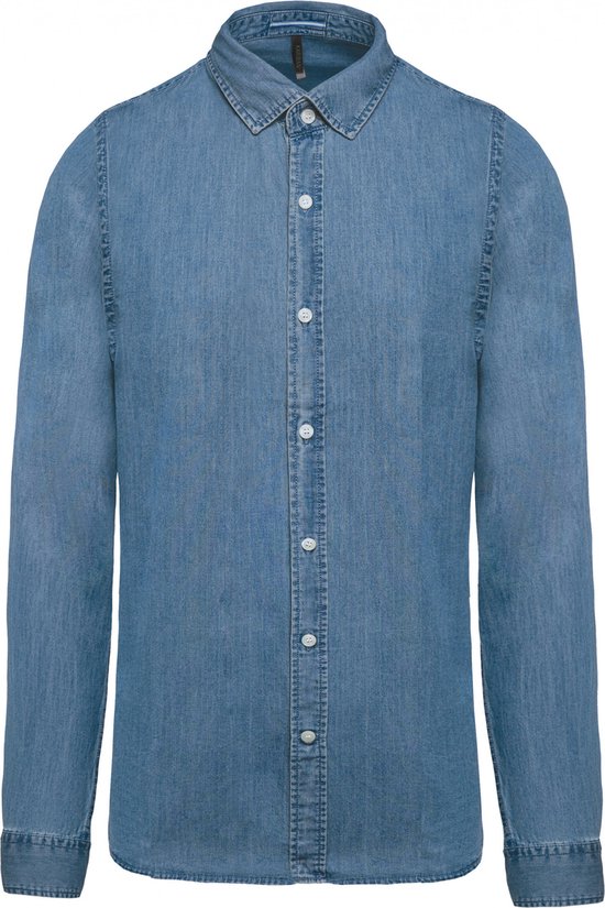 Overhemd Heren XXL 100% Katoen Chambray Blue | bol.com