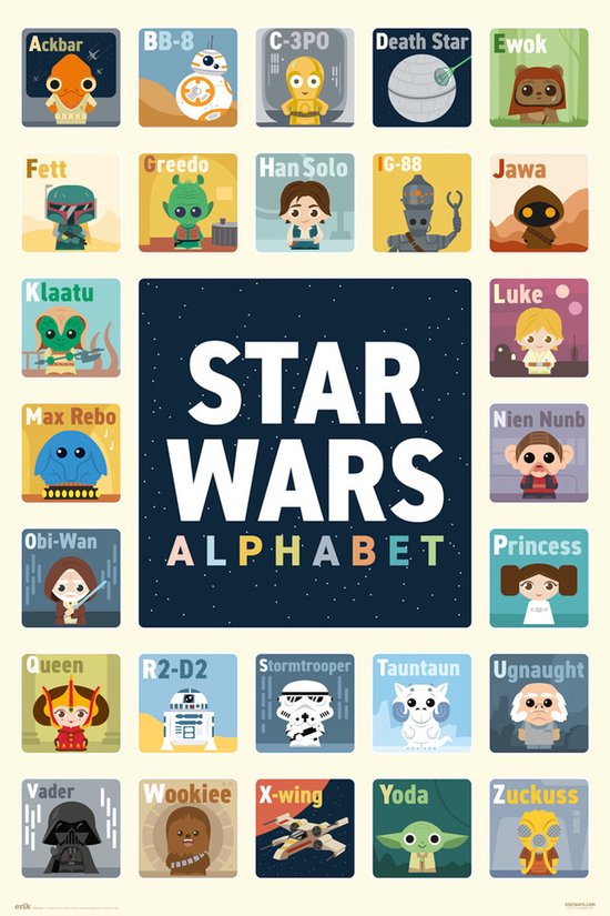 Star Wars Alphabet Poster 61x91.5cm | bol