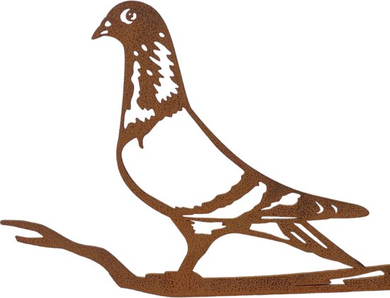 Duif - postduif - metalen vogel - cortenstaal - NL Fabrikaat | bol
