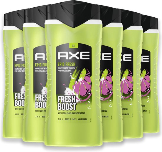 Axe 3-in-1 Douchegel, Facewash & Shampoo - Epic Fresh - 400 ml - 5+1 ...