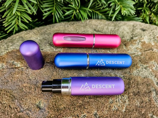 Descent | Hervulbare Parfumflesjes | 5ml | Blauw | Parfum Verstuiver ...