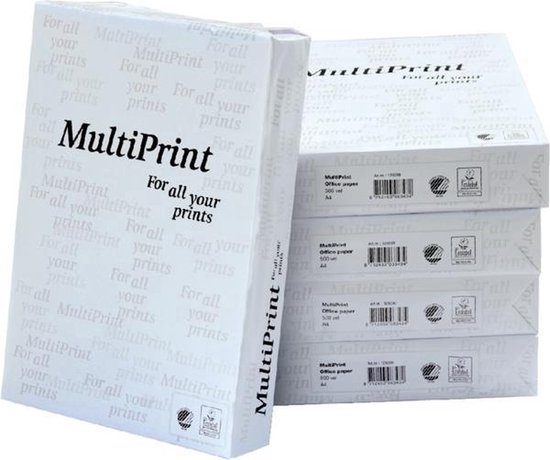 Kopieerpapier Multiprint doos A4 wit Doos = 5x500vel | bol