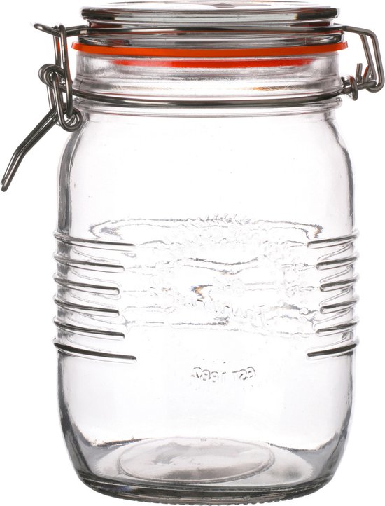 Weckpot/inmaakpot - 6x - 1L - glas - met beugelsluiting - incl ...