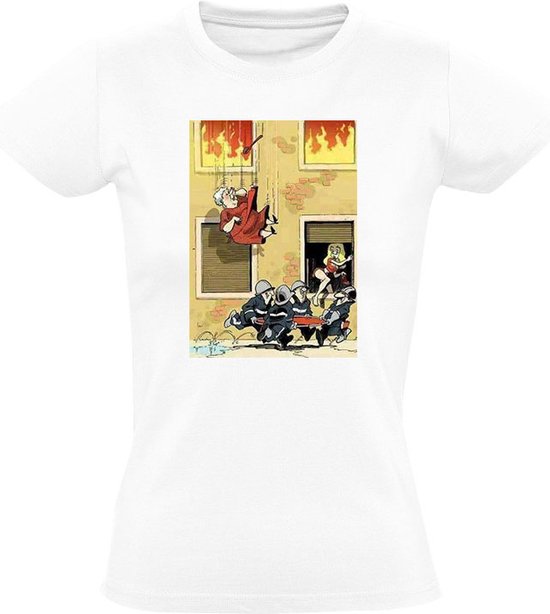 Brandweer redt knappe vrouw Dames T-shirt - brand - vuur - oma - redden ... Brandweer redt knappe vrouw Dames T-shirt - brand - vuur - oma - redden ...