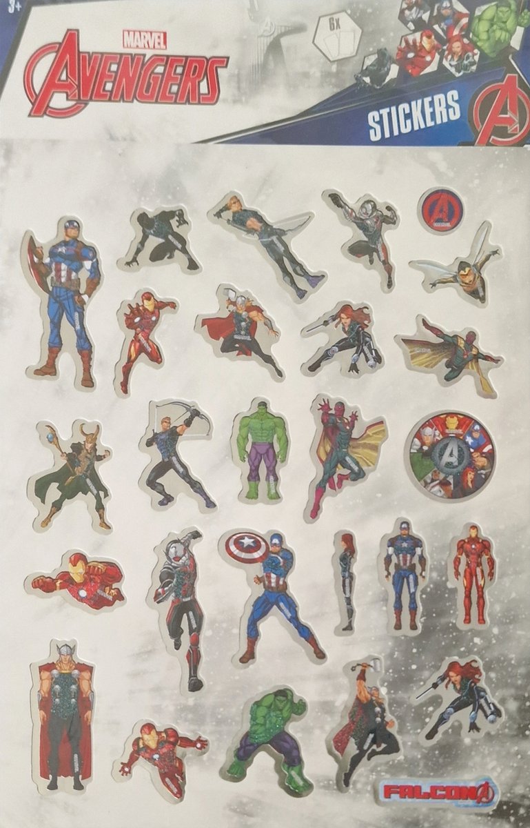 Sticker boekje marvel avengers 6 vel - stickers | bol.com