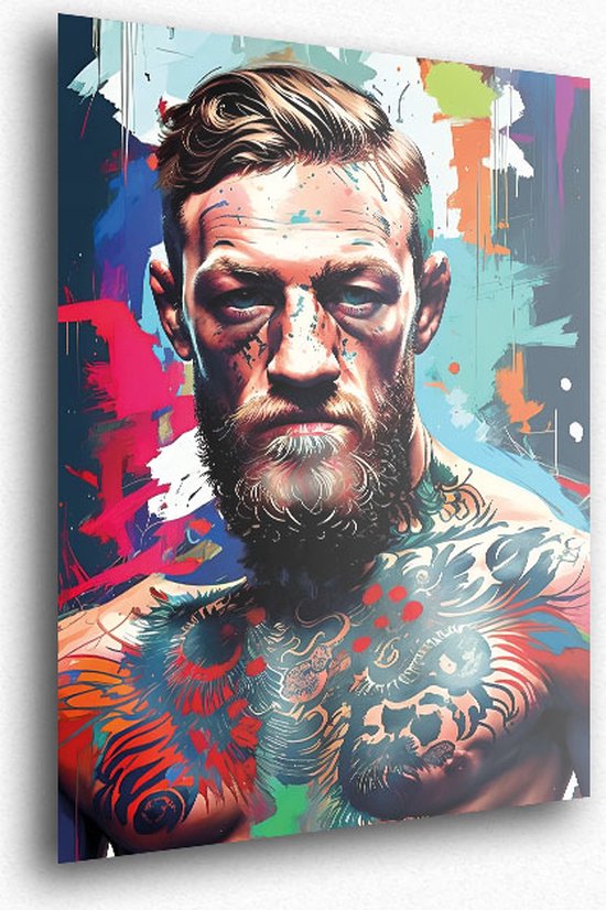 MMA poster Conor - Luxe Metalen Wall Art 90 / 64 cm. | bol